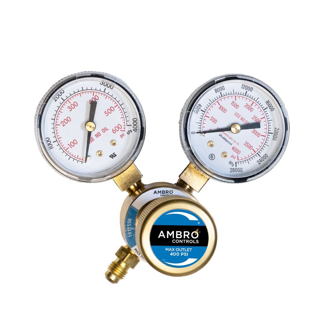 Nitrogen Cylinder Regulator 400PSI - Ambro Controls